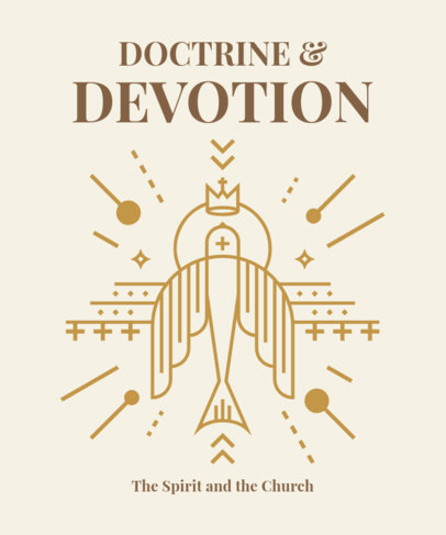 Placeit - Religious T-Shirt Design Template with Christianity Quotes