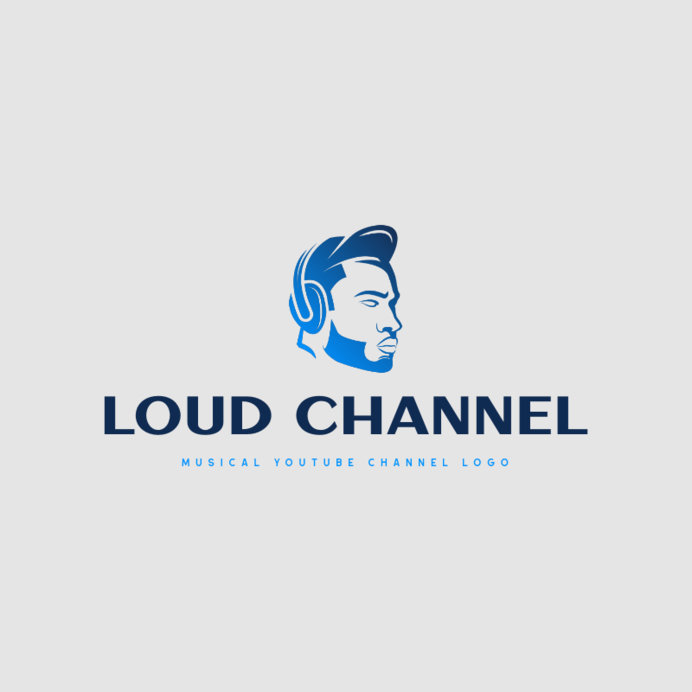Placeit - Music Channel Logo Maker Featuring a Gradient Graphic