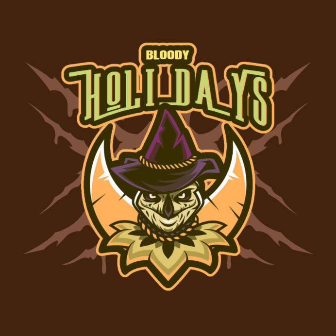 Placeit - Horror Gaming Logo Generator Featuring an Evil Scarecrow