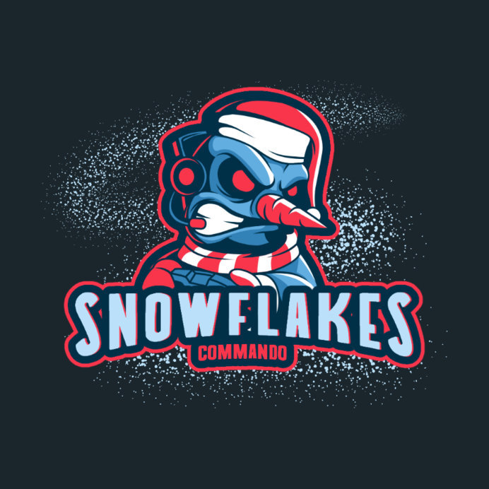Placeit Gaming Logo Generator Featuring An Aggressive Snowman
