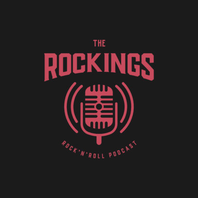 Placeit - Vintage Logo Generator for a Rock'n'Roll Podcast