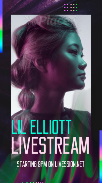Placeit - Instagram Story Video Maker for an Electronic Music Livestream