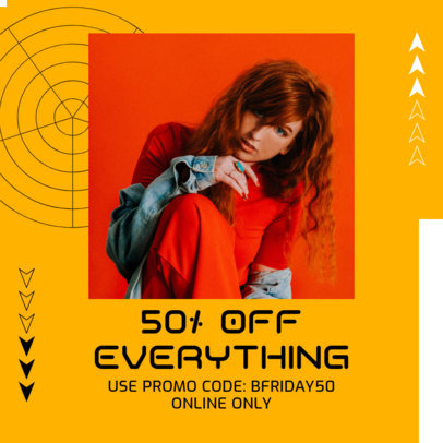 Placeit - Instagram Post Template Featuring a Special Black Friday ...