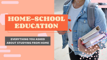 Placeit - YouTube Thumbnail Template with a Home-Education Theme