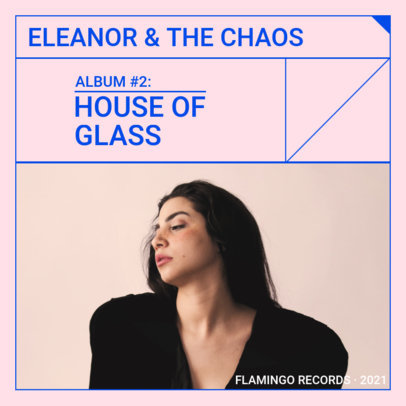 Placeit - Pop Album Cover Template with a Geometric Grid Design