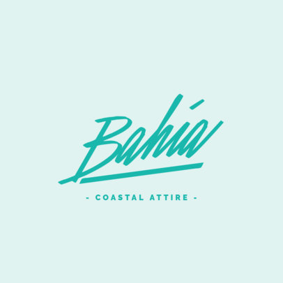 Placeit - Typography Logo Template for a Beach Apparel Store