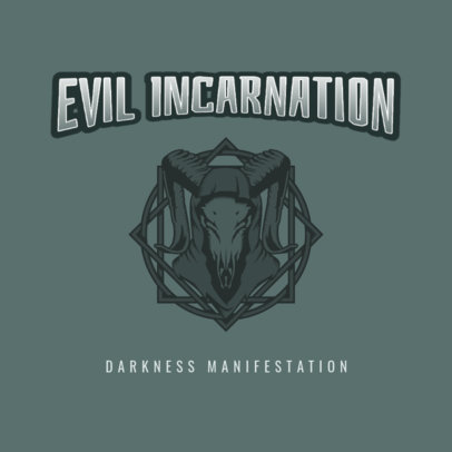 Placeit - Music Logo Maker for a Dark Metal Band with an Evil Graphic