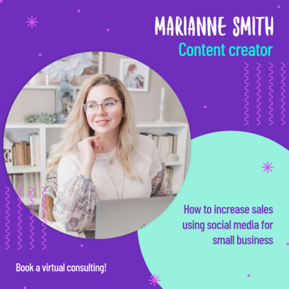 Placeit - Instagram Post Template to Announce a Content Creation Webinar