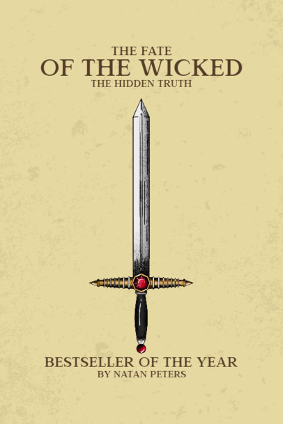 medieval book cover template