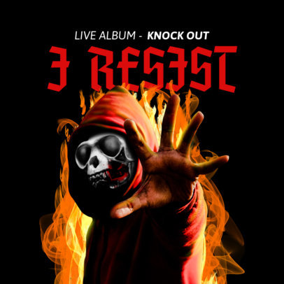 Placeit - Album Cover Template for a Live Rock Concert