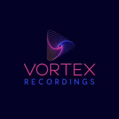 Placeit - Abstract Logo Maker for a Music Recording Studio