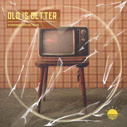 Placeit - Vintage-Style Album Cover Template for an Indie Music Project