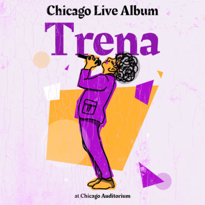Placeit - Album Cover Template Featuring a Jazz Singer