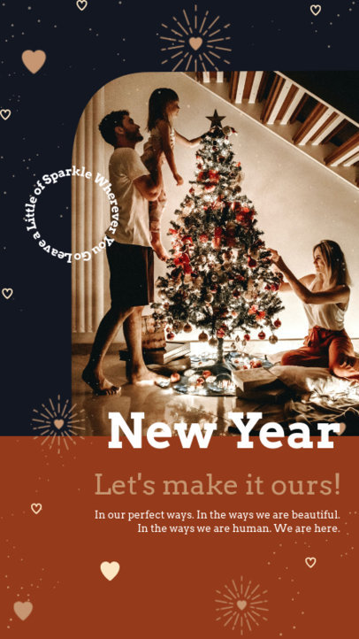 Placeit - Instagram Story Design Template to Send a Happy New Year Message
