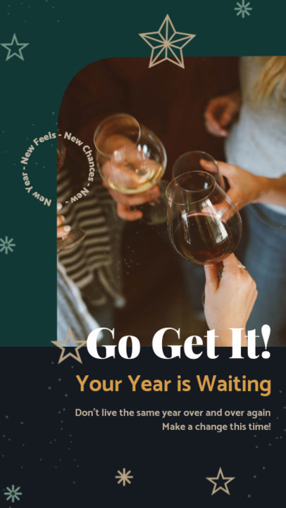 Placeit - Instagram Story Design Template Featuring a New Year Message