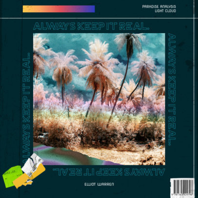 Placeit - House Music Album Cover Maker Featuring a Trippy Photo