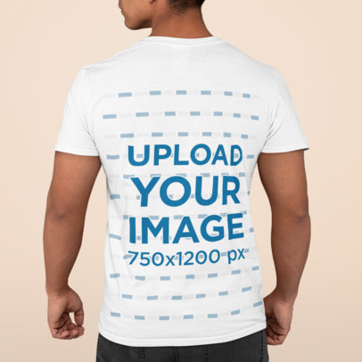 Placeit - Back View Mockup of a Man Wearing a Basic Tee