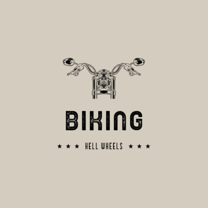 Placeit - Online Logo Template for Biker Clubs Featuring a Handlebar ...