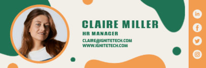 Placeit - Cool Email Signature Design Creator for an HR Manager