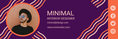 Placeit - Email Signature Design with Colorful Wavy Lines