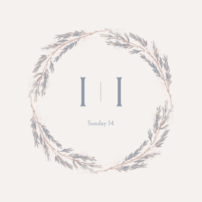 Placeit - Logo Creator Featuring a Wedding Couple's Initials and a ...