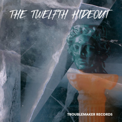 Placeit - Album Cover Maker for a Djent Band Featuring an Ominous Sculpture
