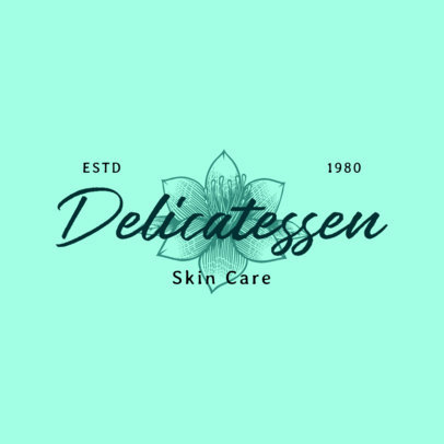 Placeit - Elegant Logo Maker for a Skin Care Brand with a Flower Graphic
