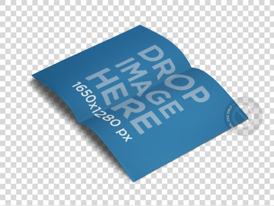 Placeit - Open Booklet Template on a Transparent Backdrop