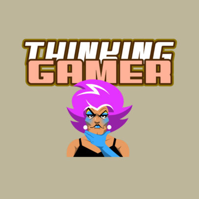 Placeit - Twitch Emote Logo Maker with a Thinking Character