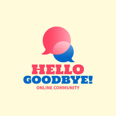 Placeit - Online Community Logo Creator with Speech Balloons Graphics