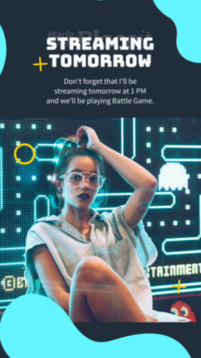 Placeit - Instagram Story Video Maker for a Gaming Live Stream Announcement