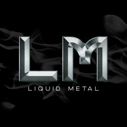 Placeit - Logo Template for Gamers Featuring Big Metallic Letters
