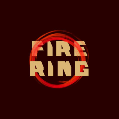 Placeit - Abstract Logo Template Featuring a Fire Ring Graphic