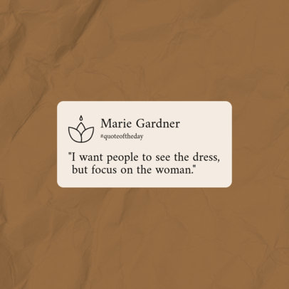 Placeit - Instagram Post Design Template Featuring Fashion-Related Quotes
