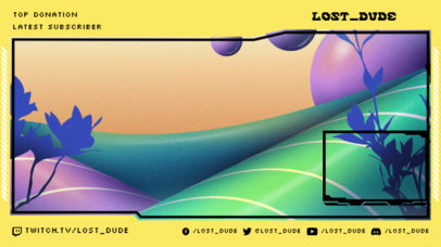 Placeit - Twitch Overlay Template Featuring a Trippy Natural Landscape ...