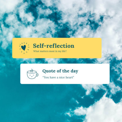 Placeit - Instagram Post Design Maker with a Reflective Quote of the Day