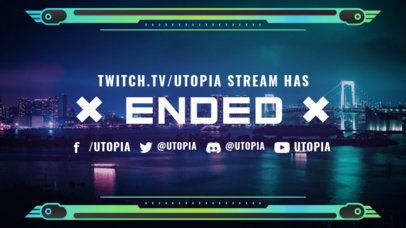 Placeit - Twitch Overlay Template for a Stream Ended Screen with Cool ...