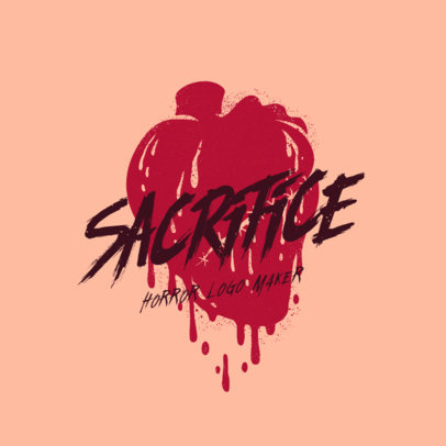 Placeit - Typography Logo Template with a Bleeding Heart Graphic