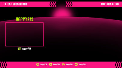 Placeit - Twitch Overlay Design Template Featuring Top Panels