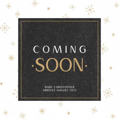 Placeit - Facebook Post Creator for a Soon-to-be-Born Baby Announcement