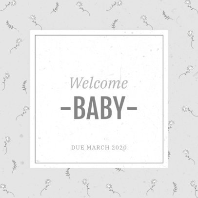 Placeit - Instagram Post Maker with a Newborn Baby Welcoming Message