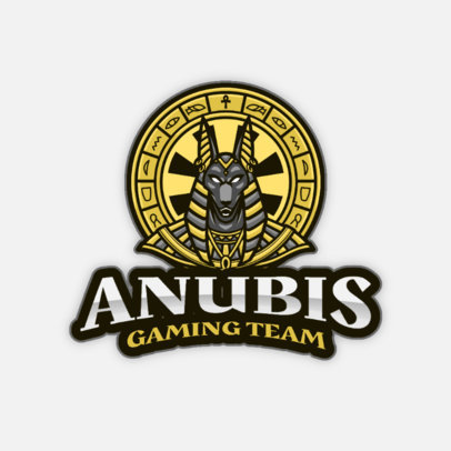 Placeit - Gaming Logo Creator Featuring an Illustration of Anubis