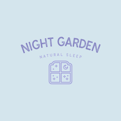 Placeit - Natural Sleep Aid Logo Template Featuring a Window Illustration