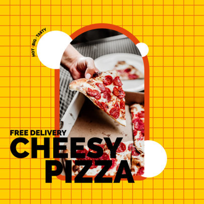 Placeit - Instagram Post Creator Promoting a Pizza Delivery Service