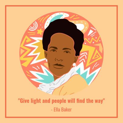 Placeit - Facebook Post Creator with a Quote by Ella Baker for Black ...
