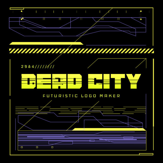 Placeit - Futuristic Typography Logo Maker Inspired by Cyberpunk 2077