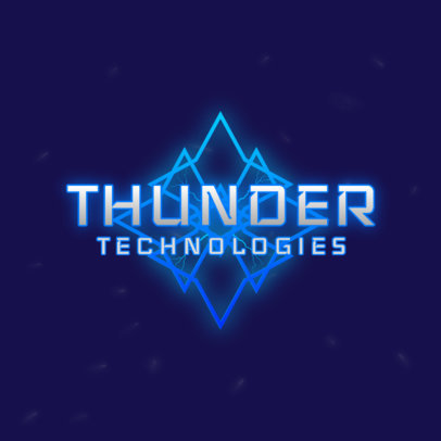 Placeit - Thunder-Themed Gaming Logo Maker with an Abstract Graphic
