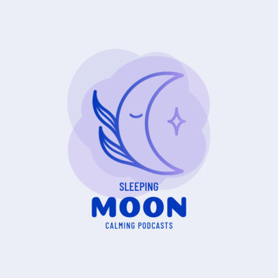 Placeit - Moon-Themed Logo Creator for a Calming Podcast