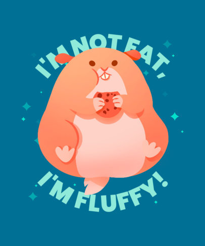 Placeit - Animals T-Shirt Design Creator with a Funny Graphic of a Hamster