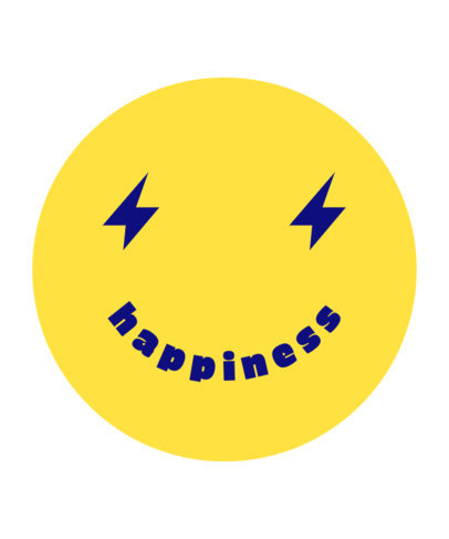 Placeit - T-Shirt Design Maker Featuring a Sparking Smiley Face